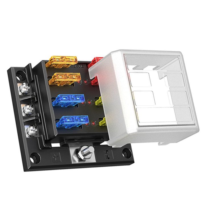LED Indicator Light Equipped 6P 100A 6-Way Fuse Box One in Six Out RV ...