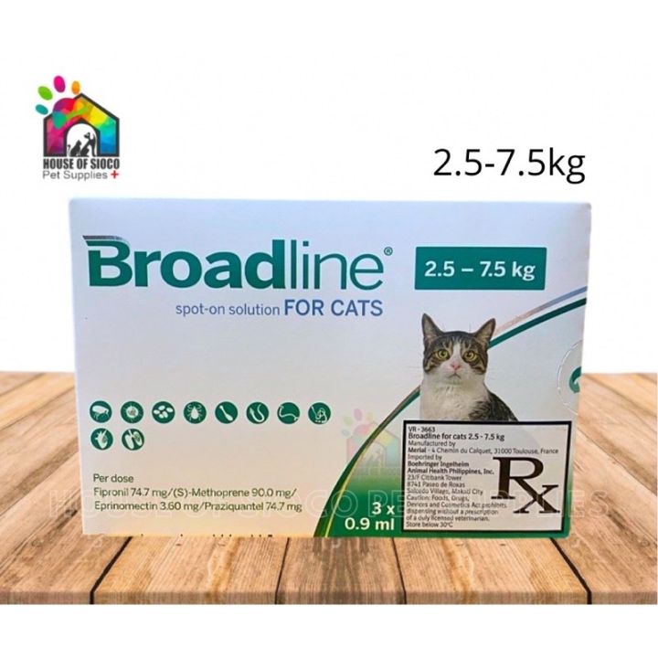 Broadline Spot-on for Cats 2.5-7.5kg (3 x 0.9ml) | Lazada PH
