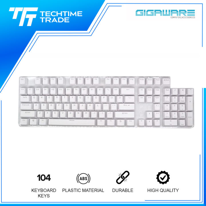Gigaware KG1 104 Keys | 87 Keys Universal Ergonomic Backlit Keycaps for Mechanical Keyboard ...