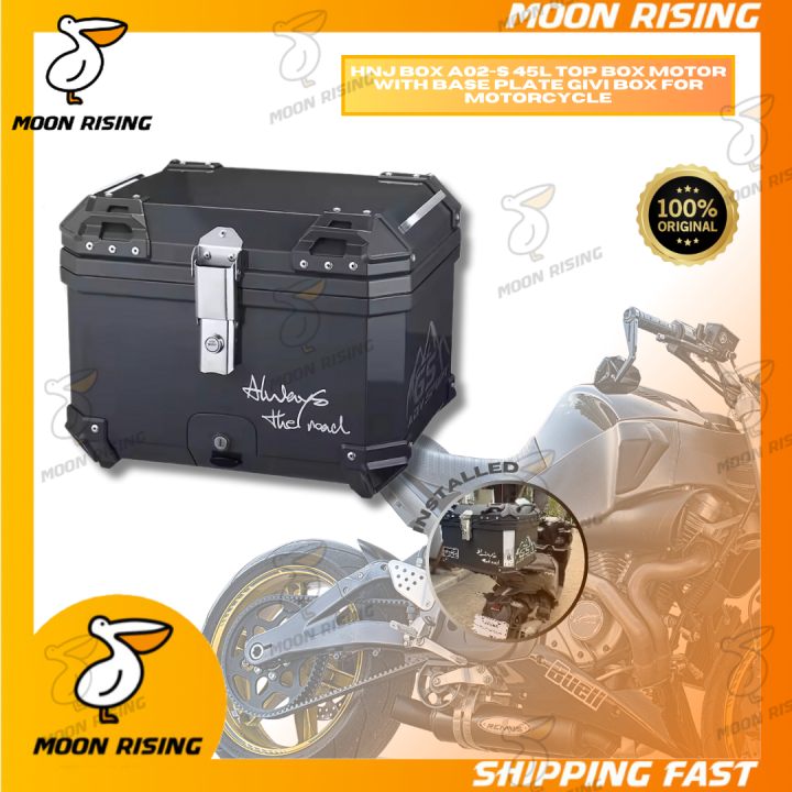 HNJ Box A02-S 45L Top box Motor With Base Plate Givi Box For Motorcycle ...