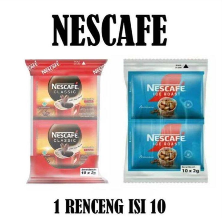 NESCAFE ICE ROAST AMERICANO / CLASSIC (1 RENCENG 10 SACHET) TOKOBUYA ...