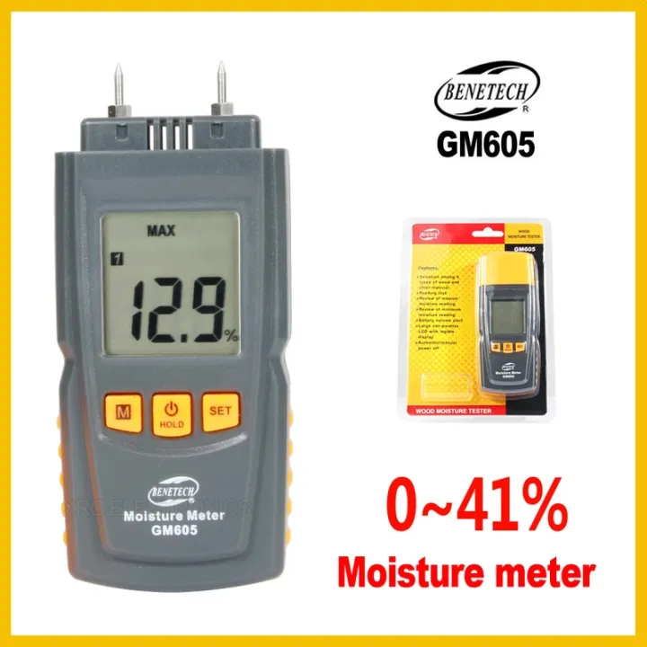 Digital LCD Display Wood Moisture Meter Humidity Tester Timber Damp ...