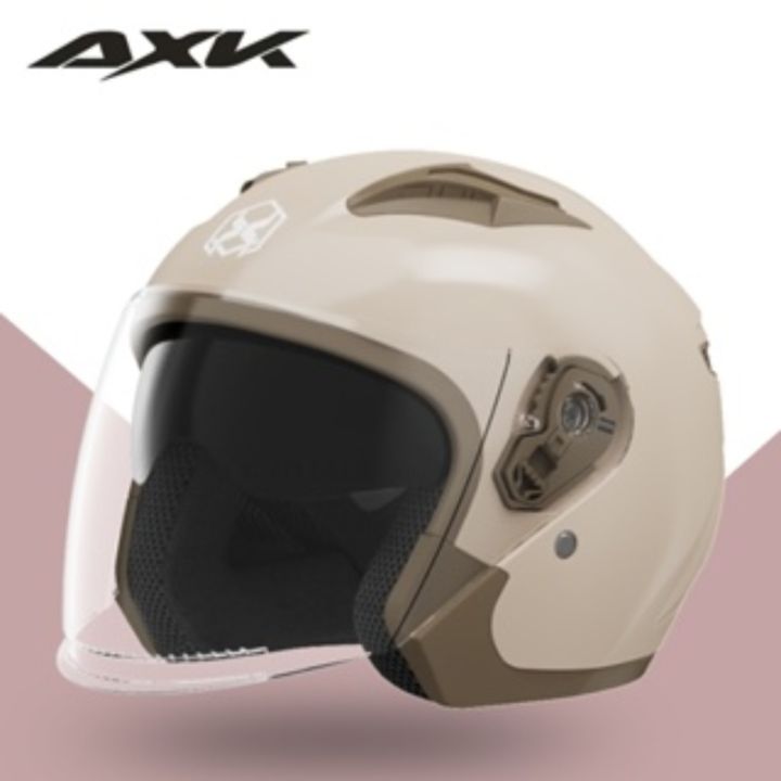 AXK 801 Motorcycle Double Miorr Half Face Helmet | Lazada PH