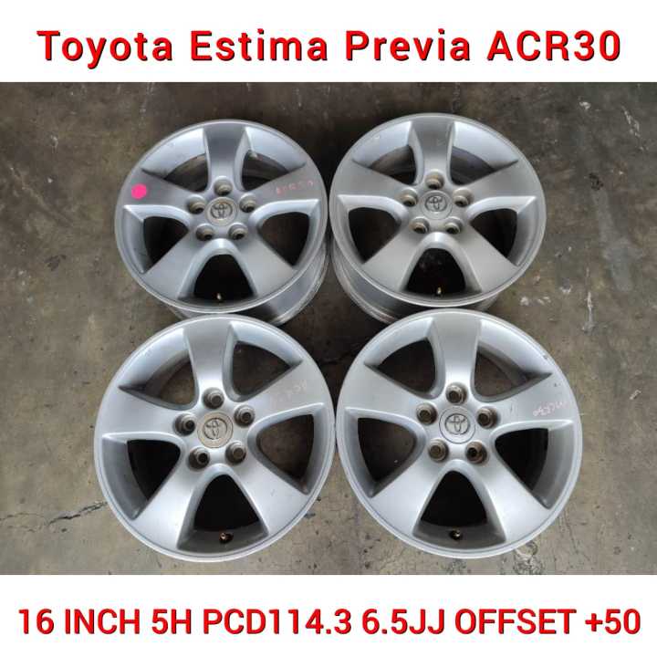 Toyota Sport Rim 16 INCH 5H PCD114.3 6.5JJ Offset +50 For Toyota Estima ...