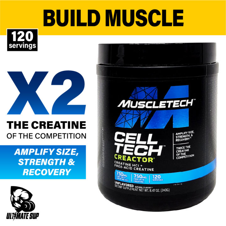 MuscleTech Cell Tech Creactor | Creatine HCI | Increase Strength and ...