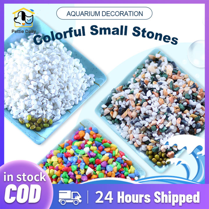 Aquarium Colorful Rock Natural Pebbles Stones Tank Bottom Decoration | Lazada PH