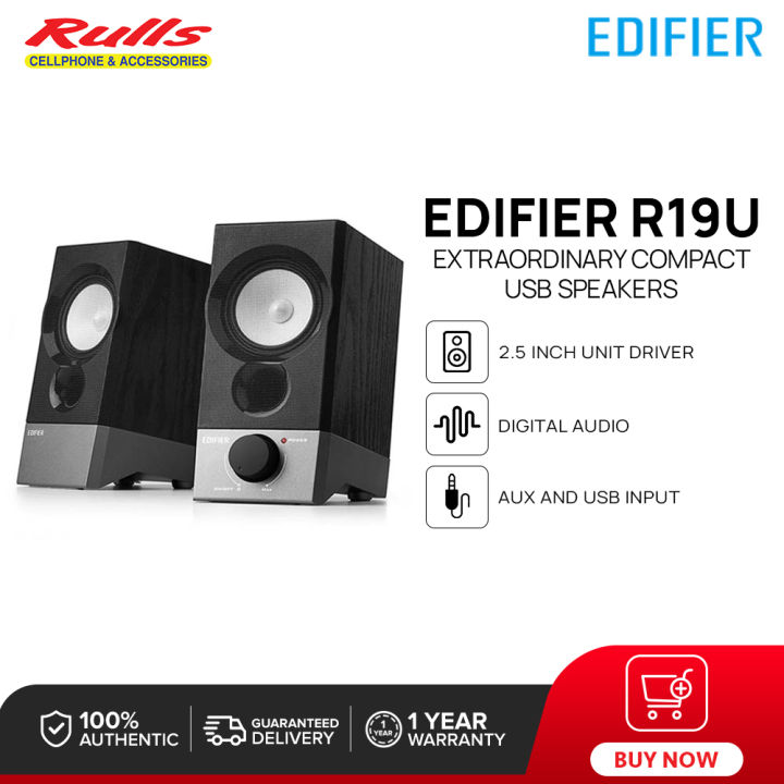 Edifier R19U Compact USB Speakers | Small Speaker Home Desktop Wired ...