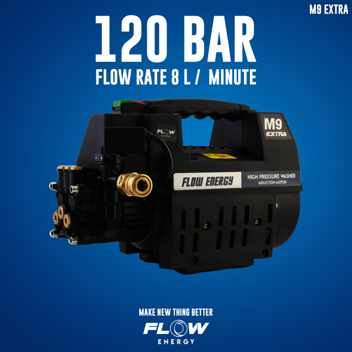 เครื่องฉีดน้ำแรงดันสูง รุ่น M9/High Pressure Washer/ Flow Energy M9 แรง ...