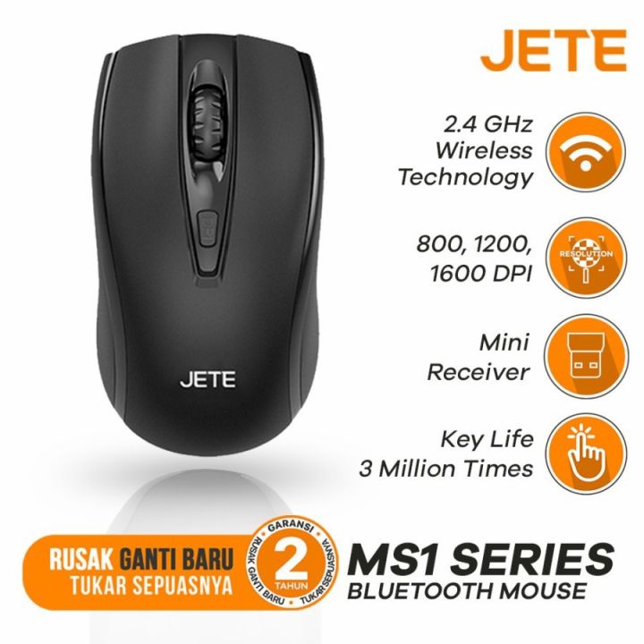 MOUSE WIRELESS JETE MS1 + Baterai | Lazada Indonesia