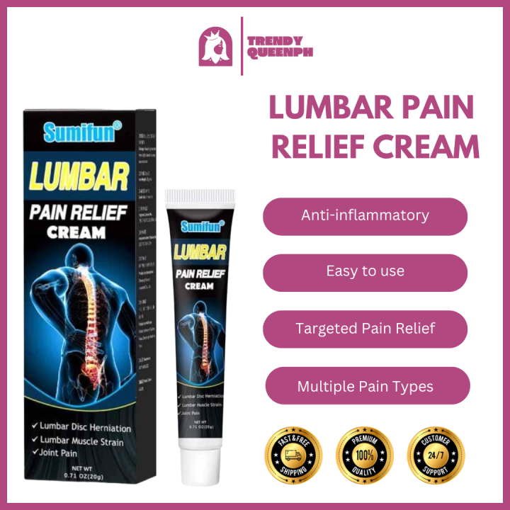 Lumbar Pain Relief Cream - Fast-Acting, Long-Lasting Formula for Lower ...
