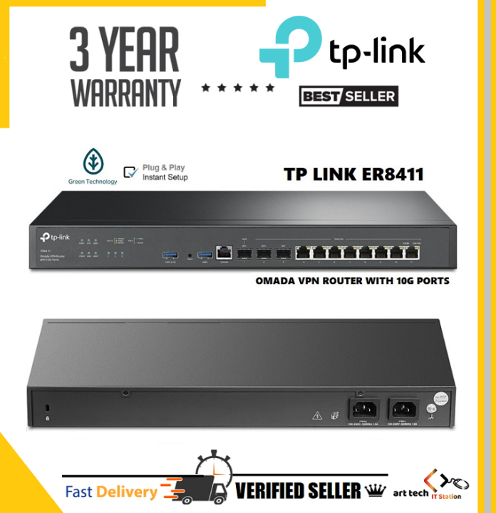 TP LINK ER8411 VPN ROUTER WITH 10G PORTS | Lazada