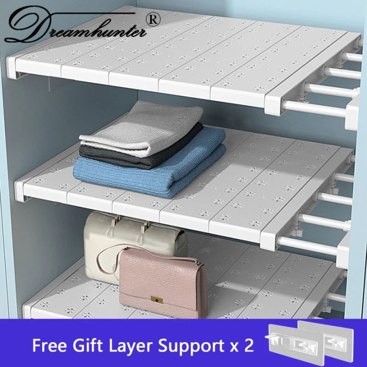 Dream Hunter Adjustable Wardrobe Shelves Folding Wall Mounted Partition ...