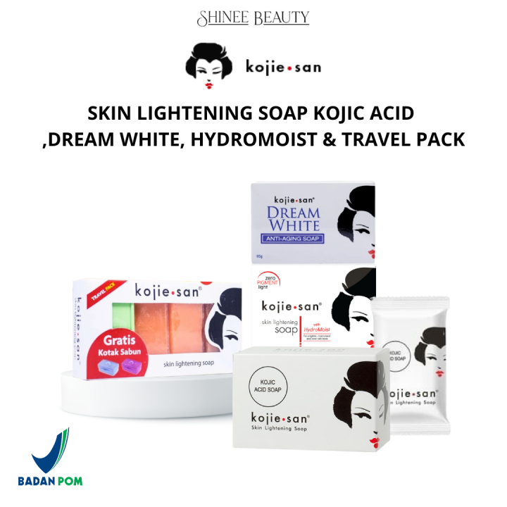 [BPOM] KOJIE SAN Skin Lightening Soap Kojic Acid & Dream White & Hydromoist 45 | 65 | 135g Sabun ...