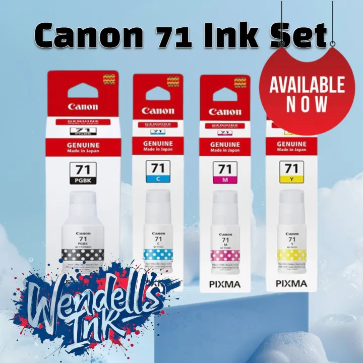 Canon GI-71 Ink Bottle (Black, Cyan, Magenta, Yellow) compatible Canon ...
