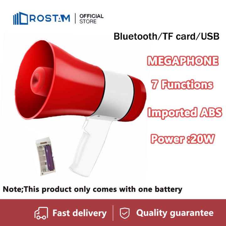 Supremo Handheld Megaphone 3.7V 20 Watts SMP-V06-20W Talk/Play/Siren ...