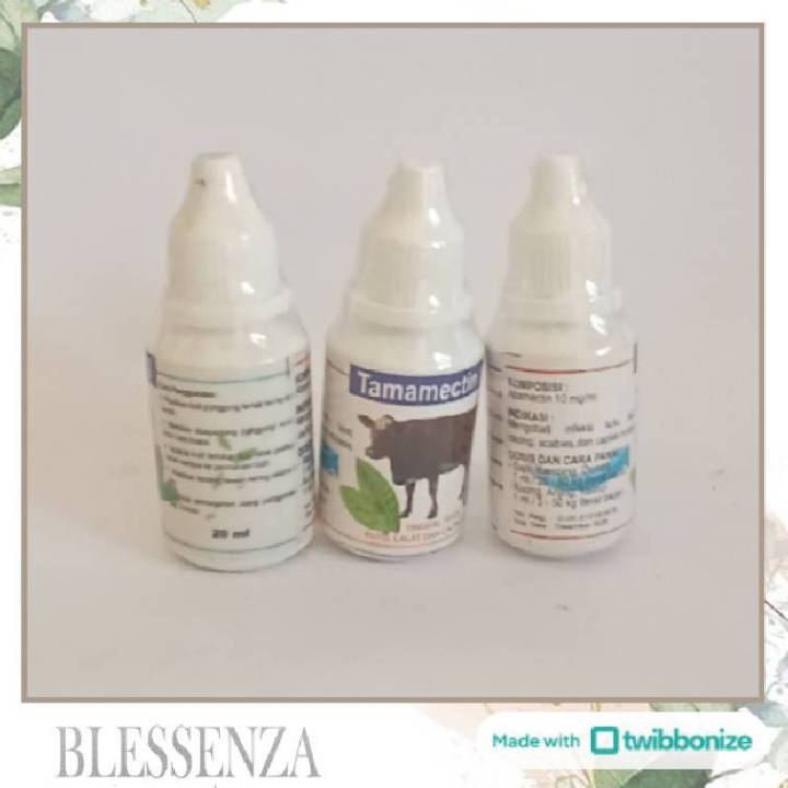 TAMAMECTIN DROP 20ML- Obat untuk infeksi kulit luka pada sapi kambing ...