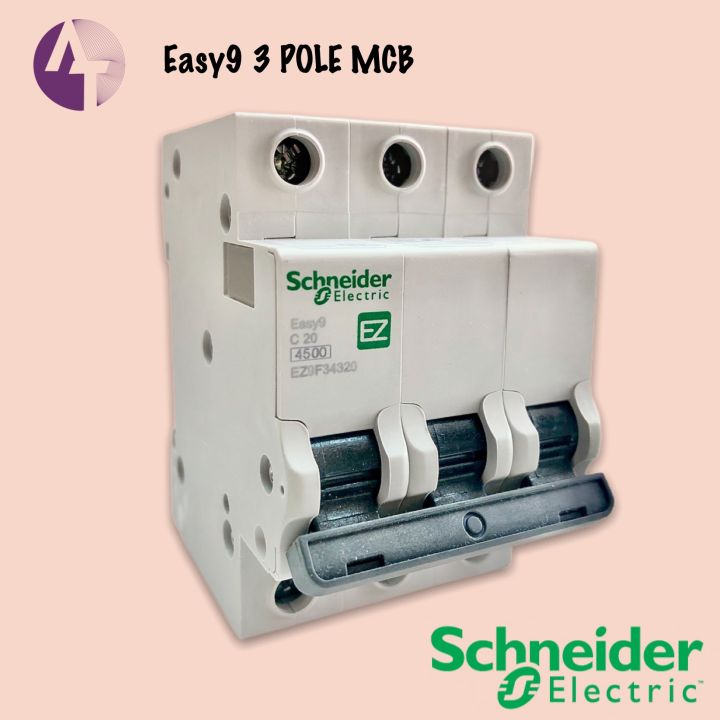 Schneider Easy9 4.5KA 6A,10A,16A,20A,32A,40A,63A /3 Pole Miniature Circuit Breaker MCB | Lazada