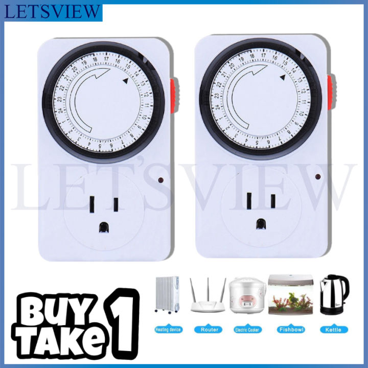 BUY 1 TAKE 1 Letsview YTS-US23 24 Hours Program Timer 220-240V Max ...