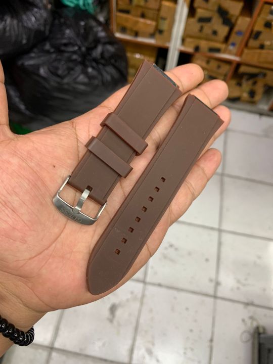 Strap Tali jam tangan Guess rubber Coklat 22mm | Lazada Indonesia