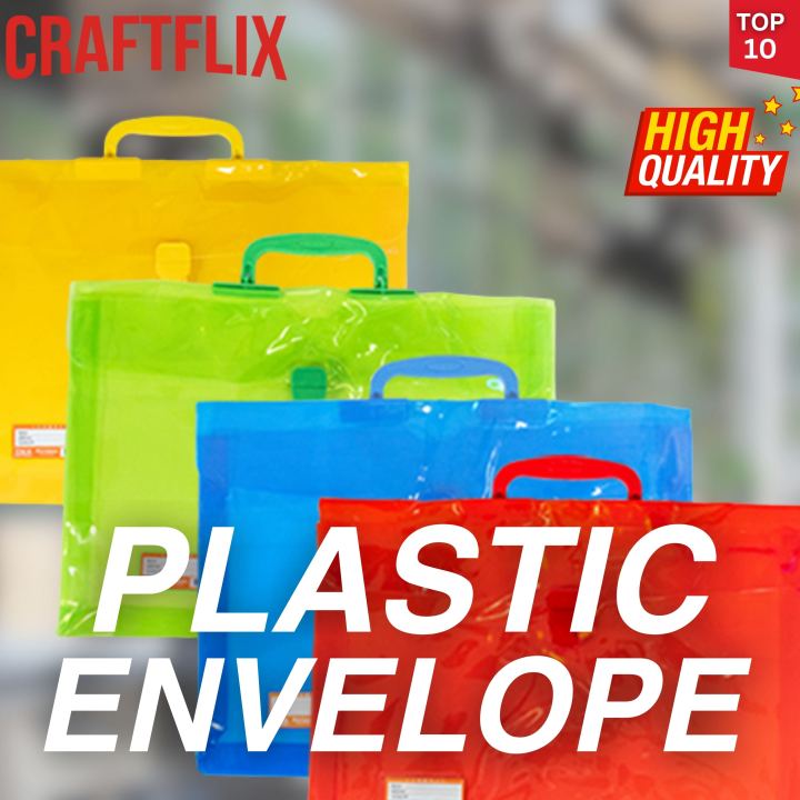 Plastic Envelope with Handle Push lock and Zipper High quality TM Brand | Lazada PH