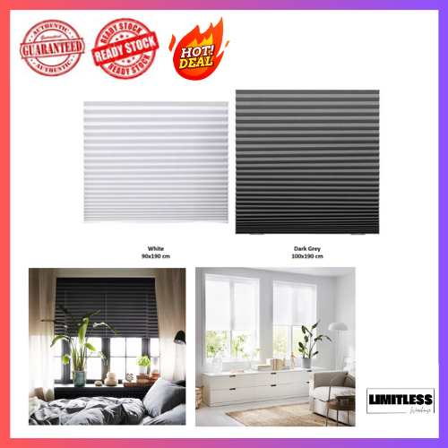 SCHOTTIS Adhesive Pleated Blind, Window Shade / Curtain for Window ...