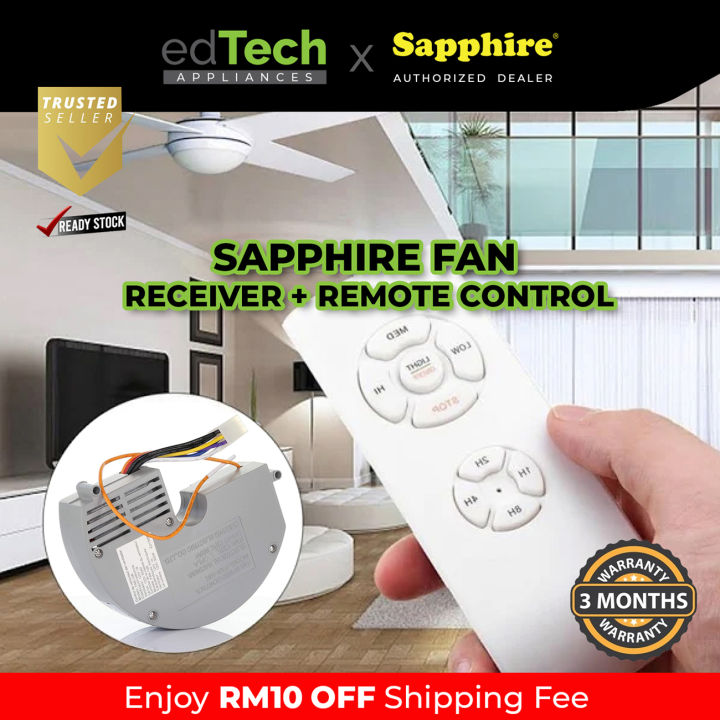 Sapphire Ceiling Fan Receiver with Remote Control (1 Set) | Menukar ...