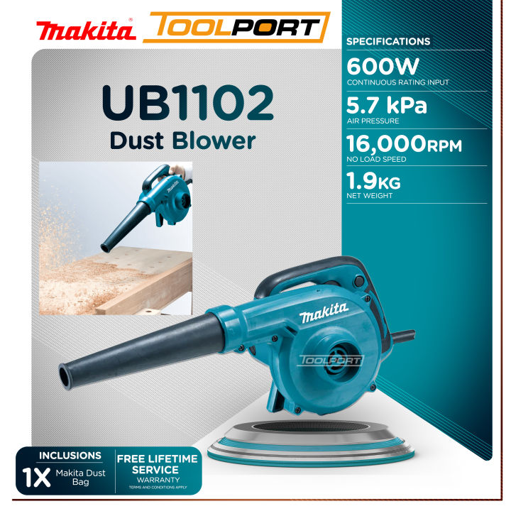 Makita UB1102 Dust Blower 4.1 m³/min ( 600W ) [ TOOLPORT ] | Lazada PH