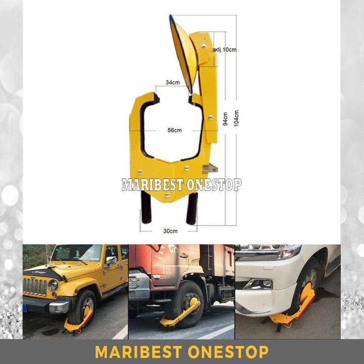 Wheel Security Tyre Lock Clamp Car Truck Lorry ATV RV Anti-Theft ...