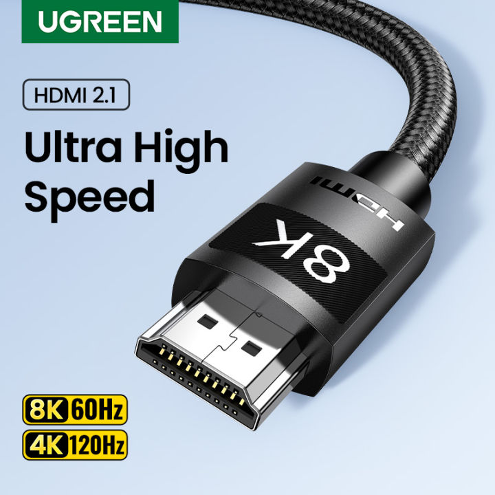 UGREEN สายเคเบิ้ล HDMI 2.1 8K 48Gbps ความเร็วสูงพิเศษ 4K/120Hz 8K/60Hz ...