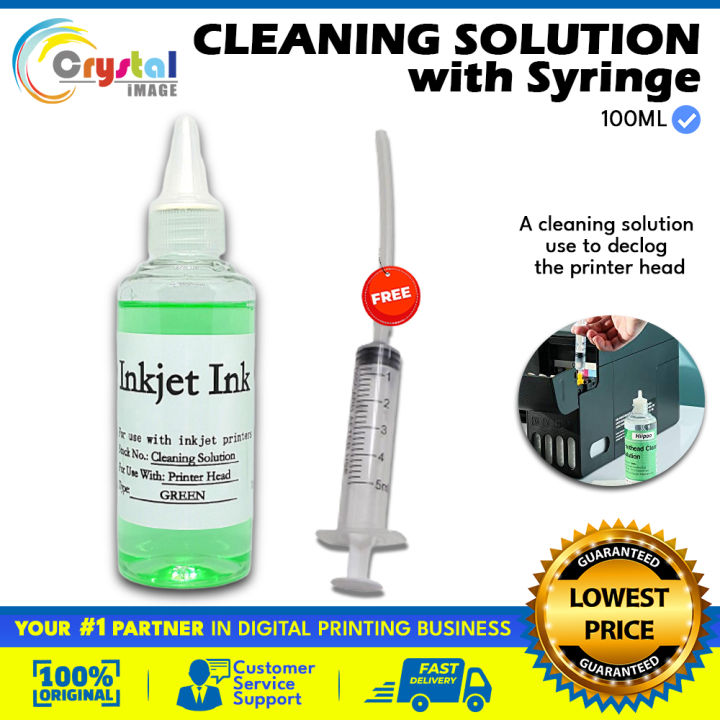 Cleaning Solution Inkjet with Syringe 100ml for CISS Inkjet Printers ...