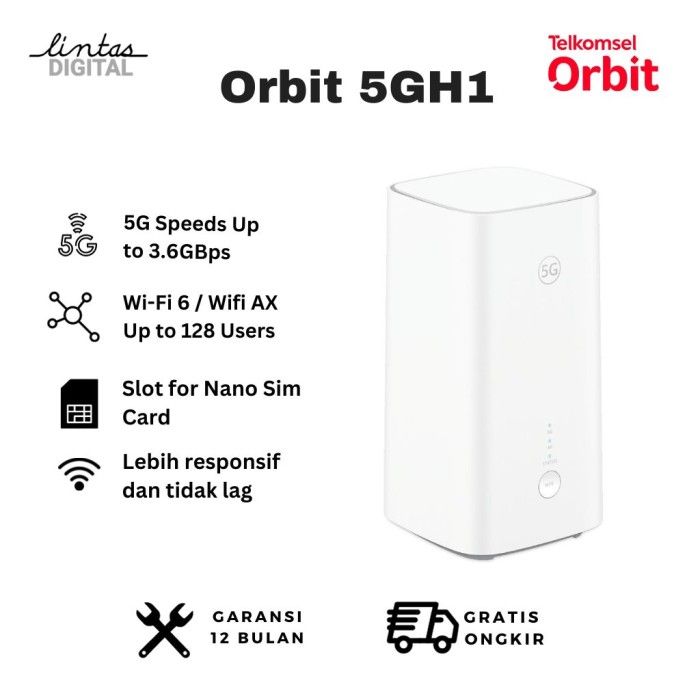 Orbit 5G H1 Modem Router Wifi Free Kuota Telkomsel | Lazada Indonesia
