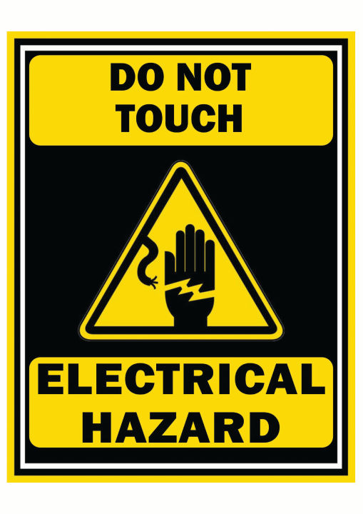 Electrical Hazard Warning Signage laminated A4 size | Lazada PH
