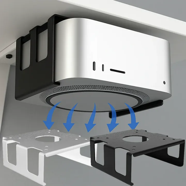 Under Desk Fixed Holder for Mac Mini M4 2024 Metal Stand Mount Heat ...
