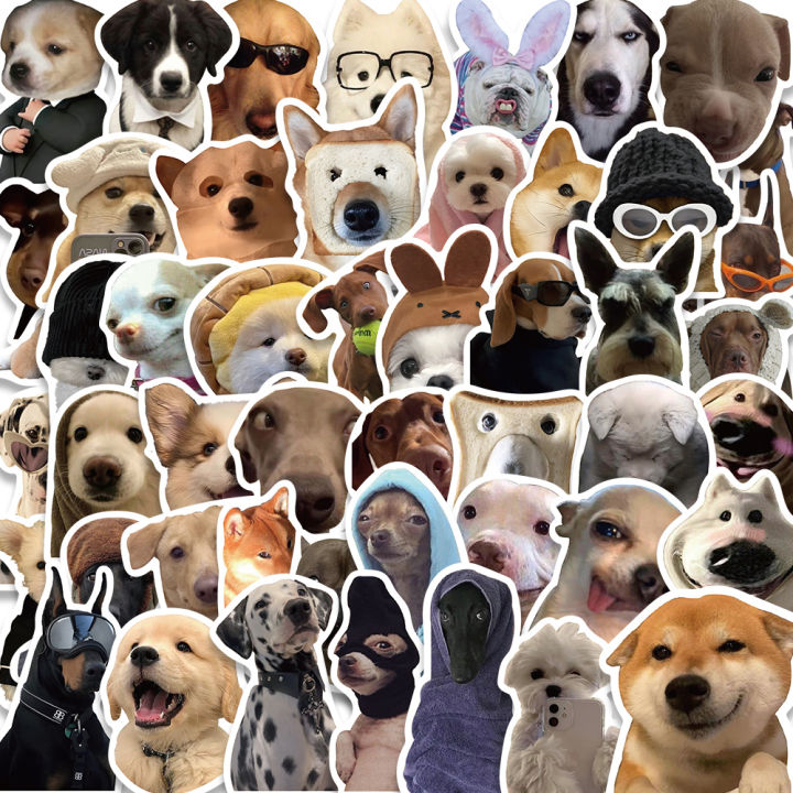 10/50PCS Cute Puppy DOG Animal Cartoon Funny MEME Stickers Toy Laptop ...