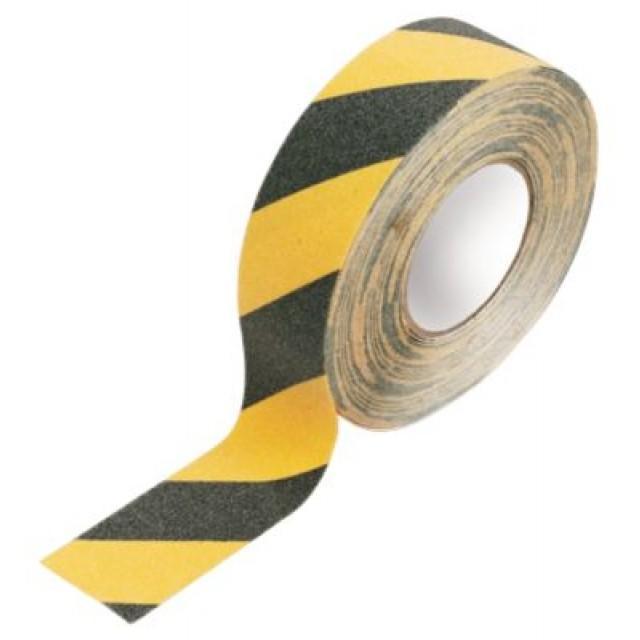 2 x 50 Yards Black / Yellow Anti Skid Tape Anti-Slip Tape Floor Marking ...