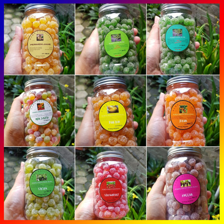 PERMEN BUAH DAN JAHE BOTOL ISI 425 gram Permen buah aneka rasa Permen ...