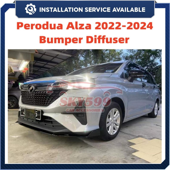Perodua Alza 2022-2024 Front Bumper Diffuser Lip Wrap Angle Splitters ...