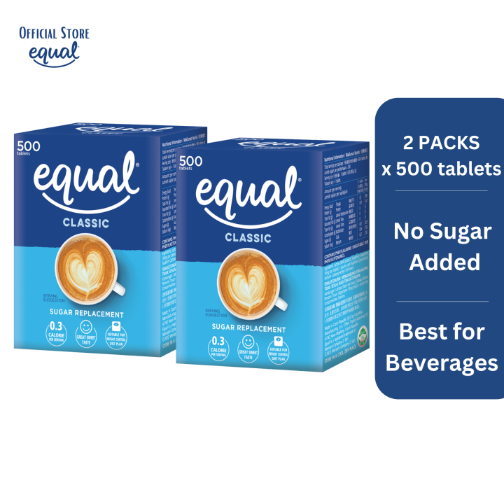 Equal Classic Tablets 500s x 2 - Sweetener Refill Tablets, Sugar ...