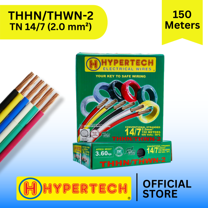 Hypertech THHN/THWN-2 Stranded Wire 14/7 - 150meters - Pure Copper Electrical Wire - Proudly ...