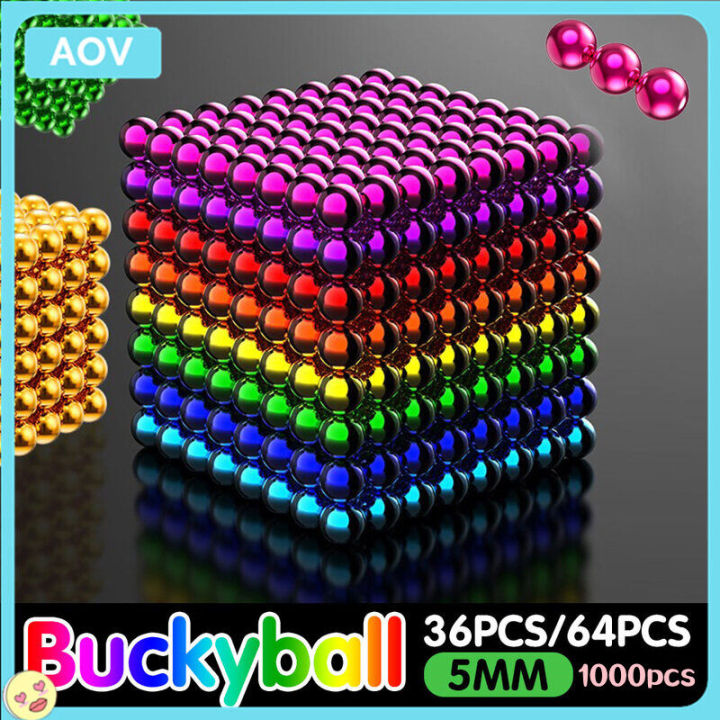 บัคกี้บอล Magnet ball 5mm 216 PCS บั๊กบอล ลูกบอลแม่เหล็ก ลูกบาศก์ของรูบิค เกมสมอง Magnet Metal ...