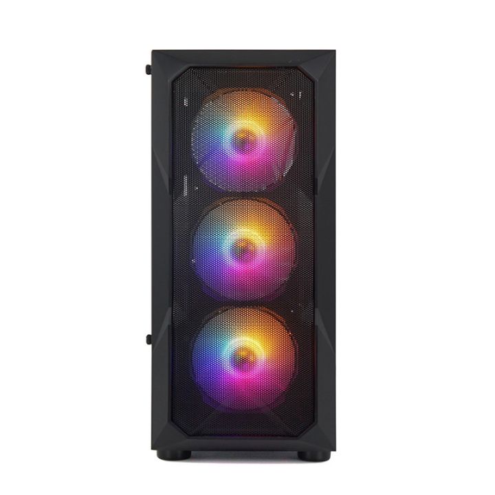 INVASION R500 ATX Mid-Tower Gaming Casing with 4 ARGB Fan (Black/White ...