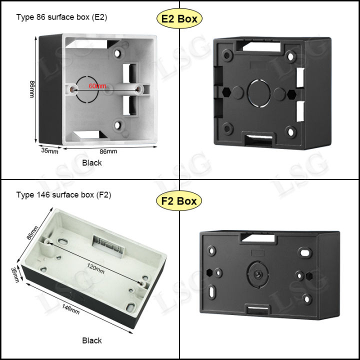 Wall Switch And Socket Box, Utility box PVC Junction Box base For ...