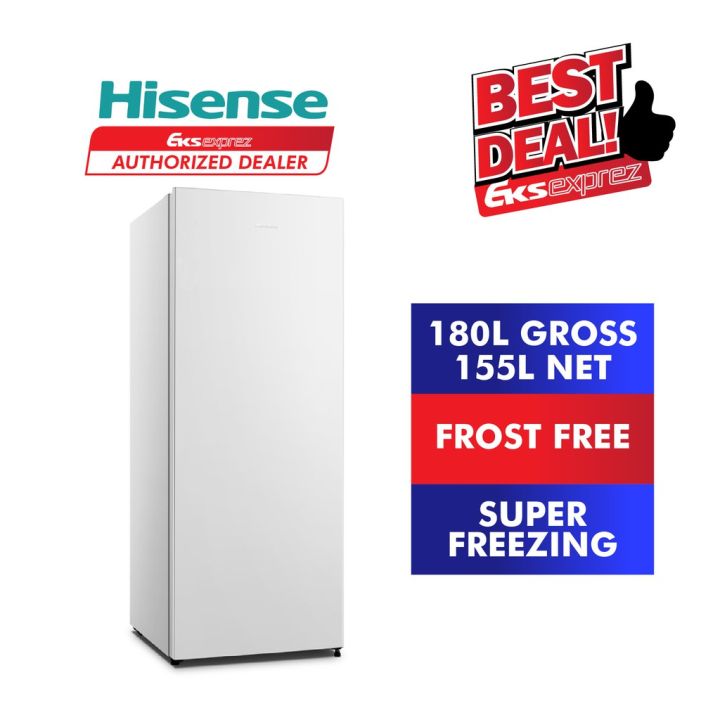 [FREE SHIPPING] Hisense Upright Freezer 180L FV188N4AWN Frost Free ...