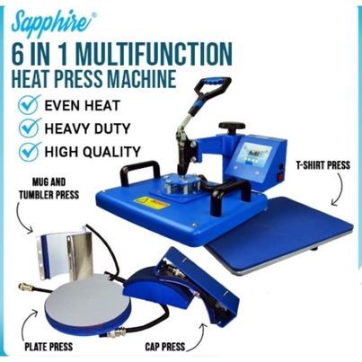 Sapphire 6 In 1 Multi Function Heat Press Machine | Lazada PH