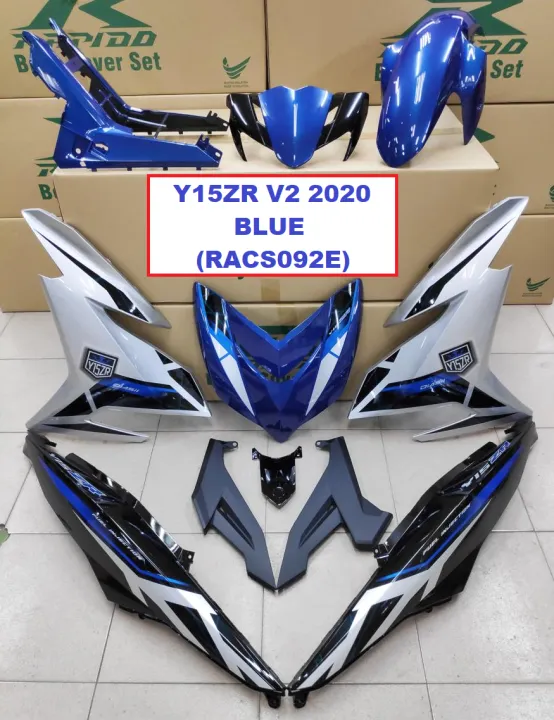 Rapido Cover Set Yamaha Y15ZR V2 Year 2020 Blue Red Accessories Motor ...