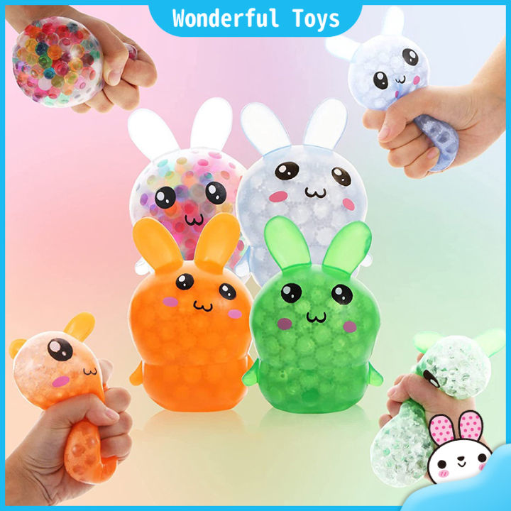 Wonderful Toys Bunny Stress Ball Squeeze Pinch Vent Ball Decompression ...