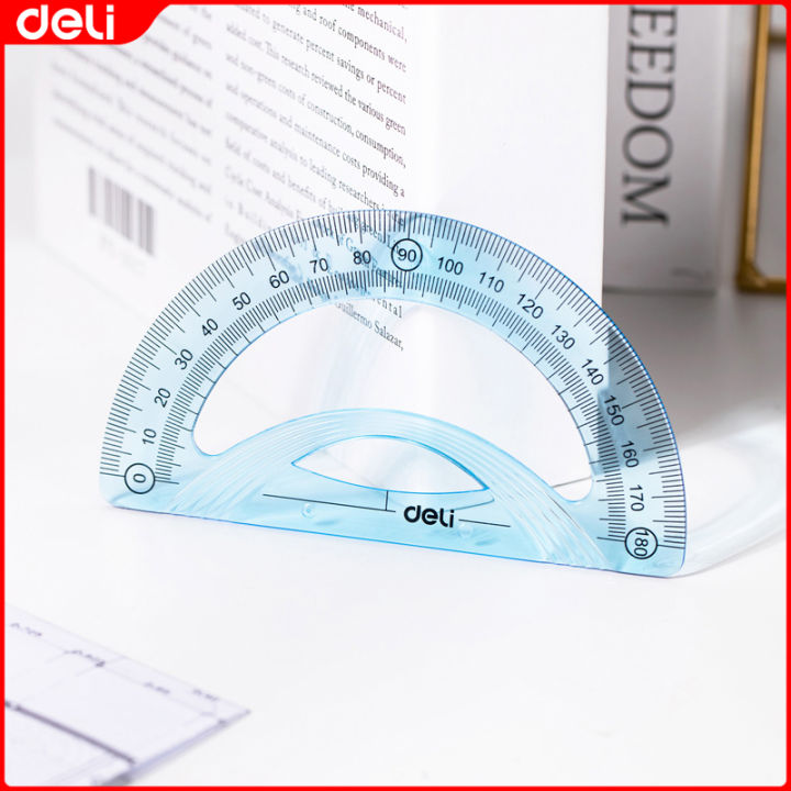 Deli 12Cm Ruler Protractor For School Supplies (Blue) Eh16Ps 1Pc ...