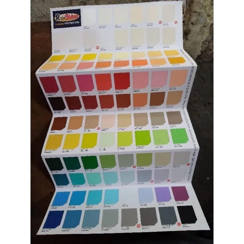 RAIN OR SHINE COLOR CHART COMPLETE GUIDE FOR COLORS ELASTOMERIC ...