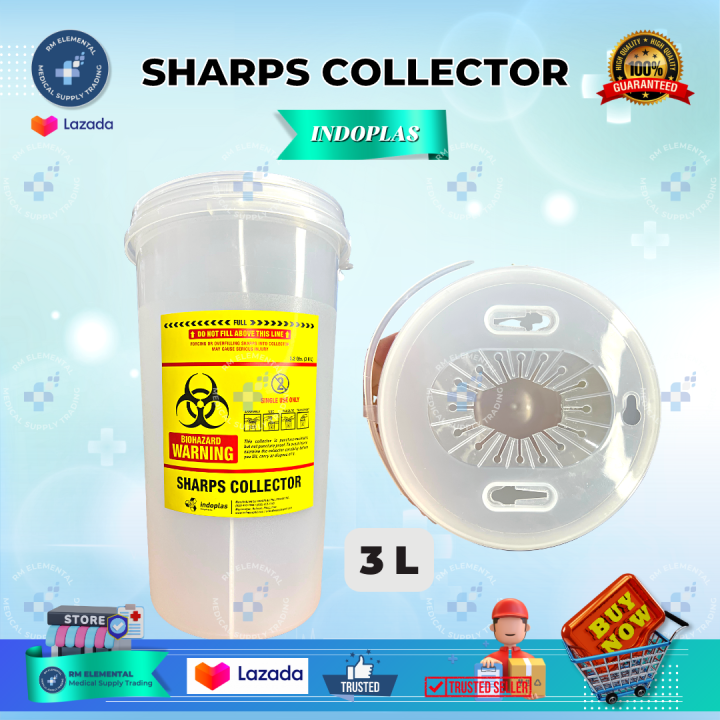 Sharps Collector - INDOPLAS (3 L) | Lazada PH