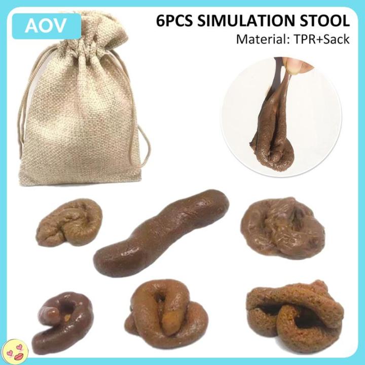 6Pcs Fake Poop Realistic Fake Turd Shits Floating Fake Dog Poop Tricky ...